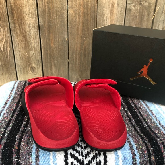 Jordan | Shoes | Nike Jordan Hydro 7 V2 Slide Sandals Gym Red Black ...